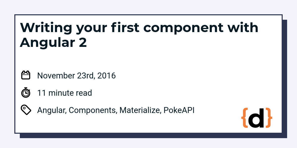 Writing Your First Component With Angular 2 Dimitris Tutorials
